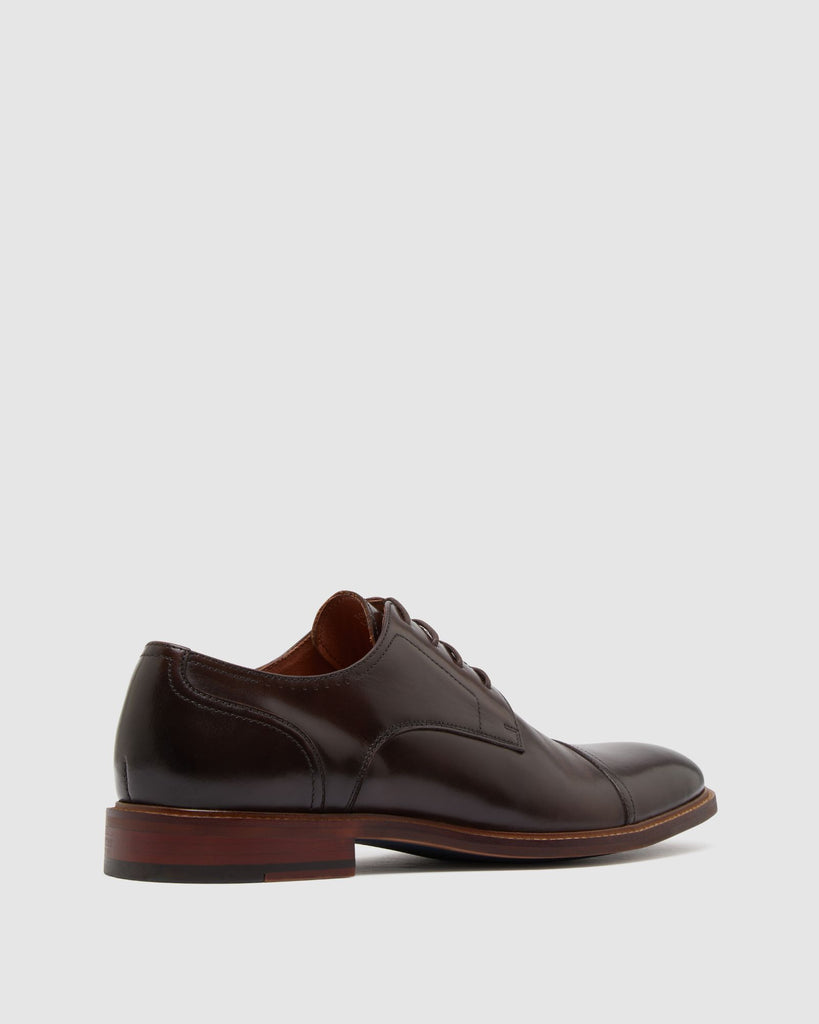 Hudson Toe Cap Derby Shoe – 100% Leather, Handmade Sole, Refined Style ...