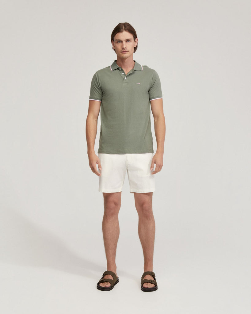 Derek Cotton Pique Tipping Polo – Oxford Shop