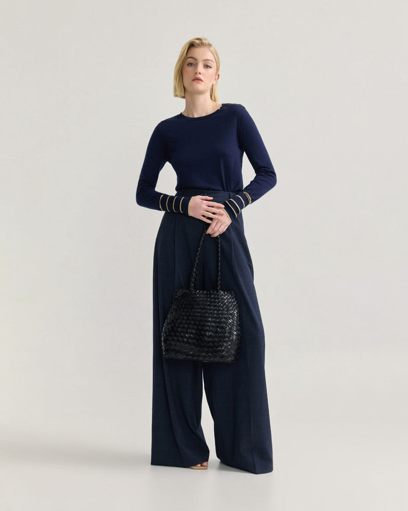 Raven Metallic Stripe Knit – Oxford Shop