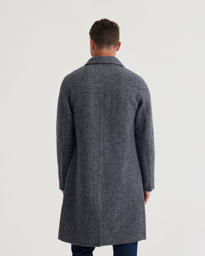 Casper Wool Coat – Soft Wool Blend, Relaxed Fit, Timeless Herringbone ...