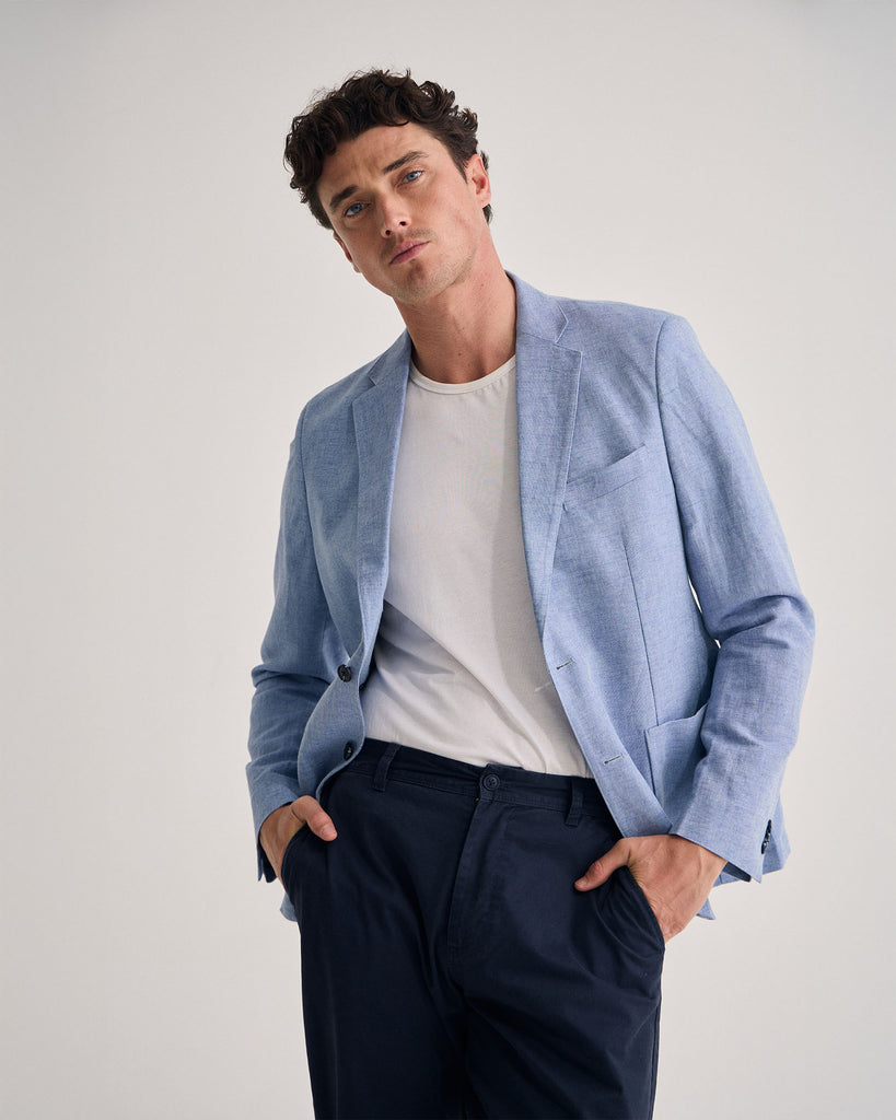 Milton Linen Blend Blazer – Oxford Shop