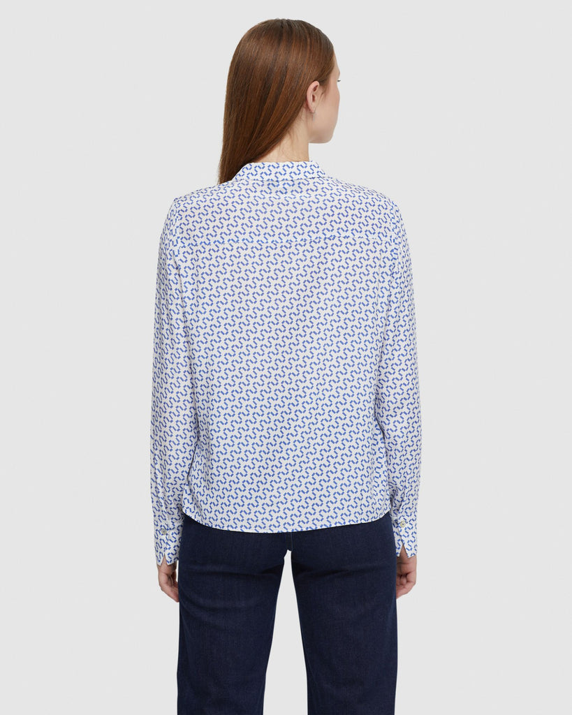 POPPY ZIGZAG PRINTED SHIRT – Oxford Shop