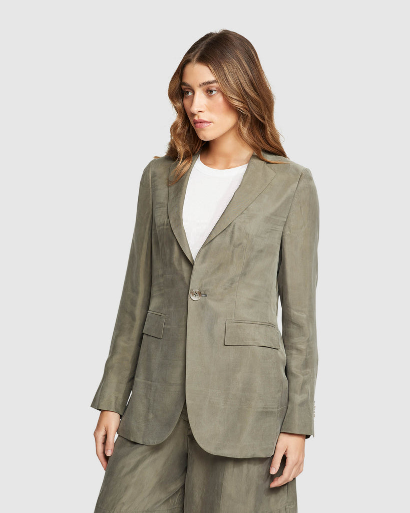 Lola Cupro Blend Blazer – Oxford Shop
