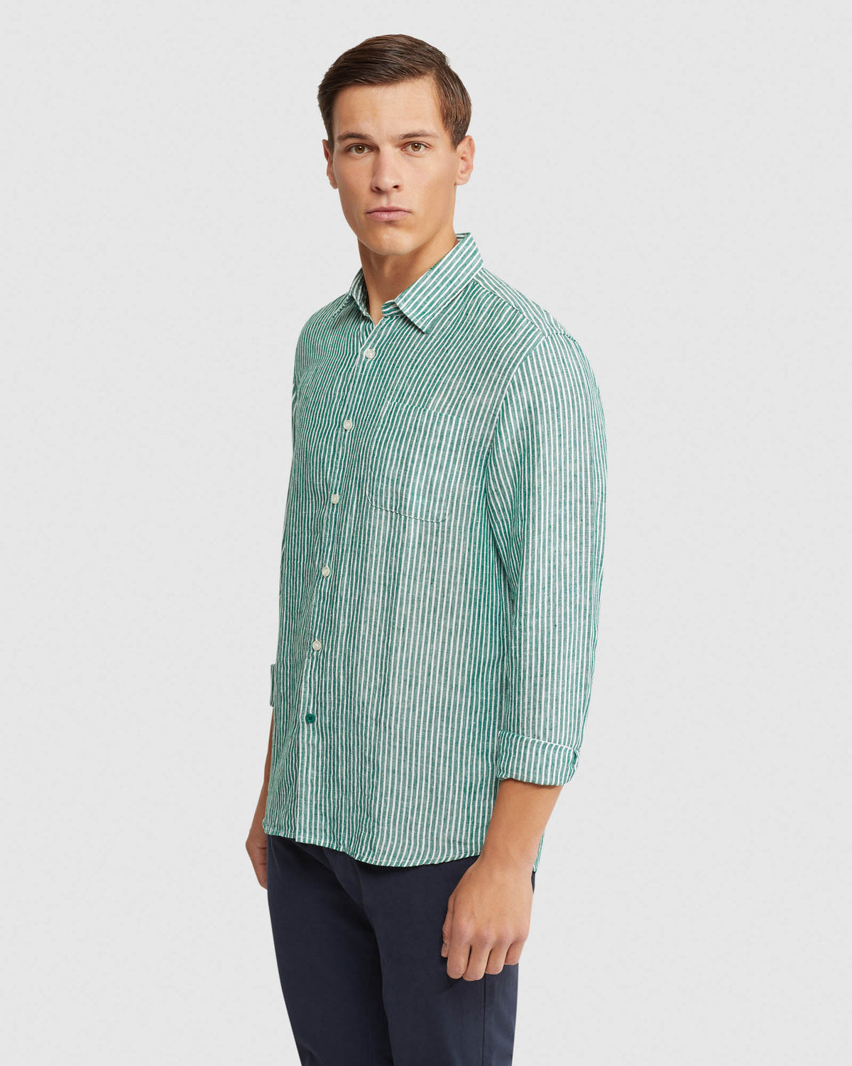 Holloway Pure Linen Striped Shirt – Oxford Shop