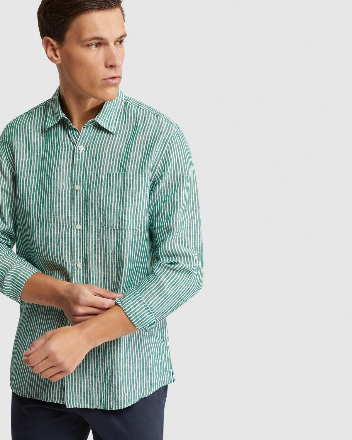 Holloway Pure Linen Striped Shirt – Oxford Shop