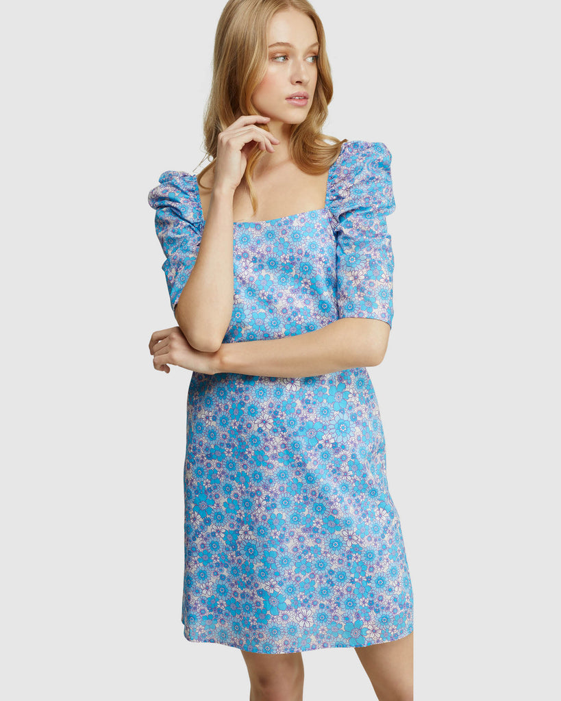 Princeton Cotton Retro Floral Dress – Oxford Shop