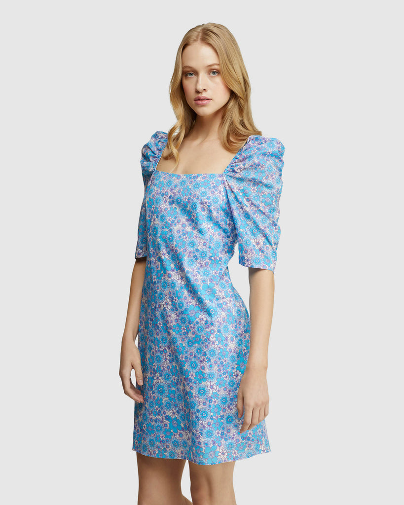 Princeton Cotton Retro Floral Dress – Oxford Shop