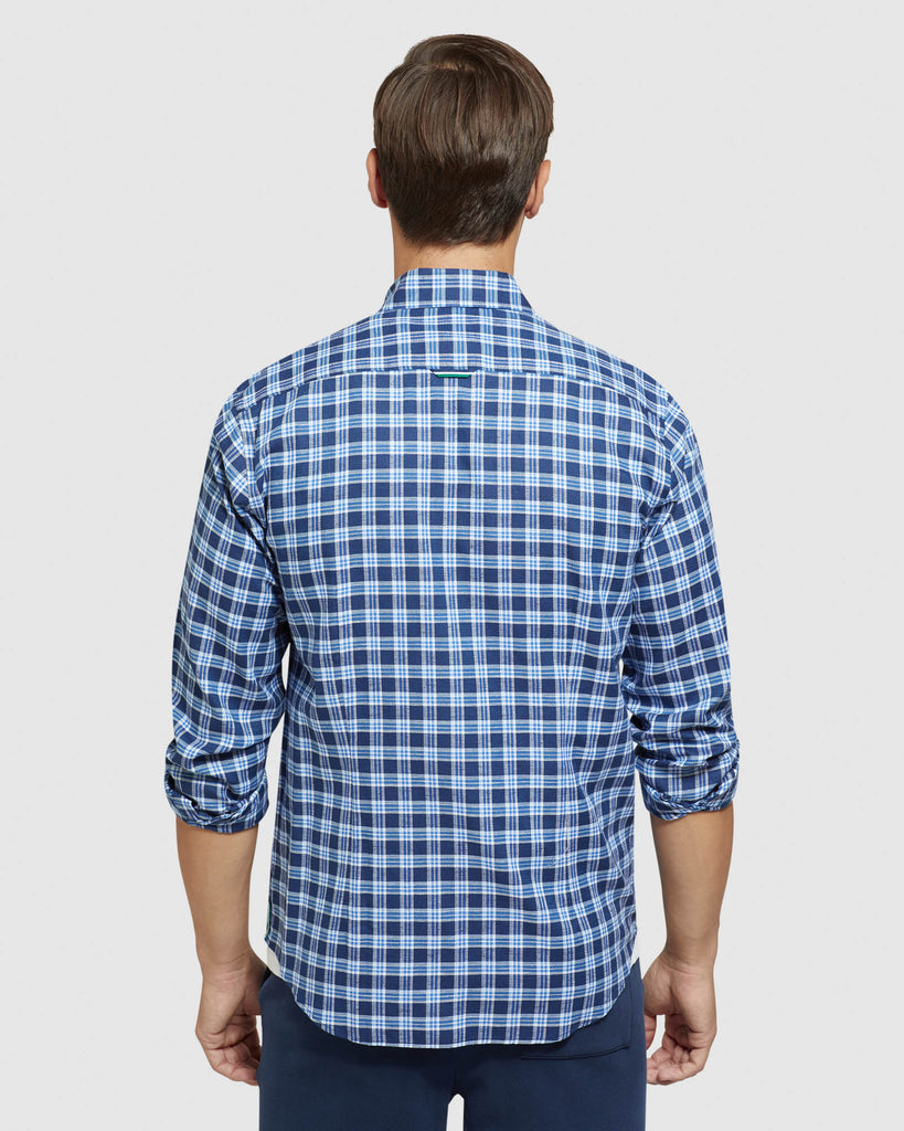Stratton Cotton Linen Check Shirt – Oxford Shop